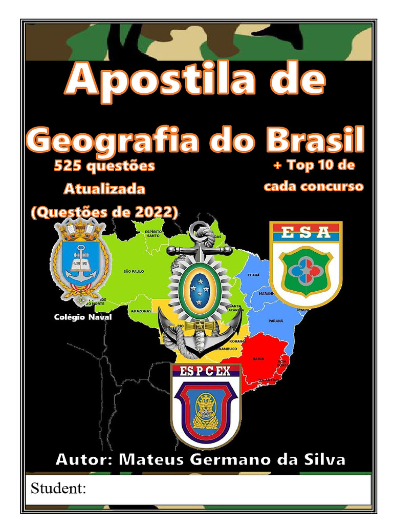 Geography Workbook of Brazil (EsSA, EsPCEx and CN) - Updated | PDF ...