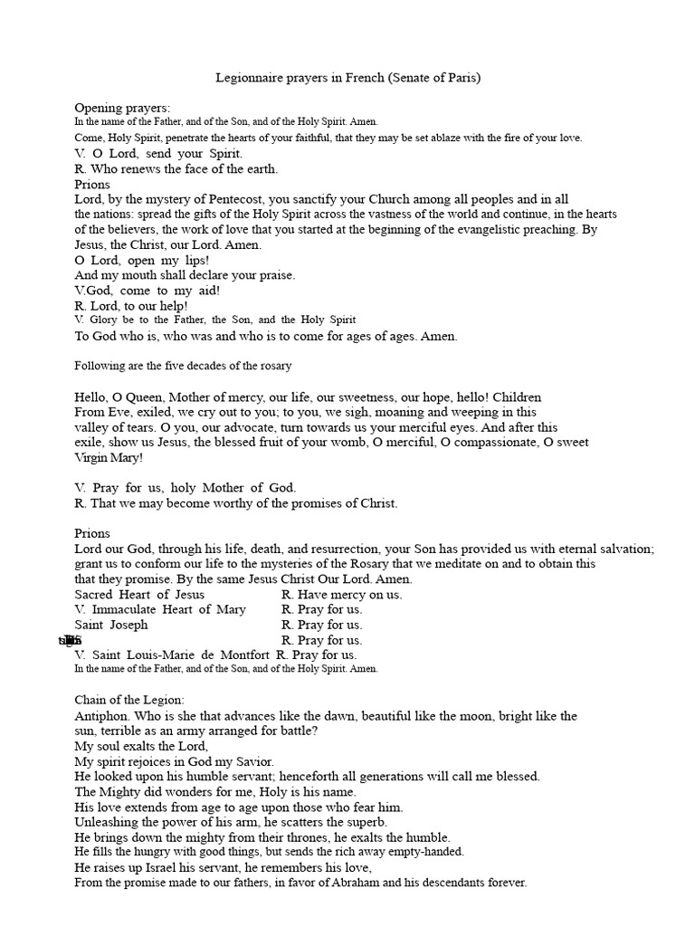 French Legionnaire Prayers Guide | PDF | Mary, Mother Of Jesus | Prayer