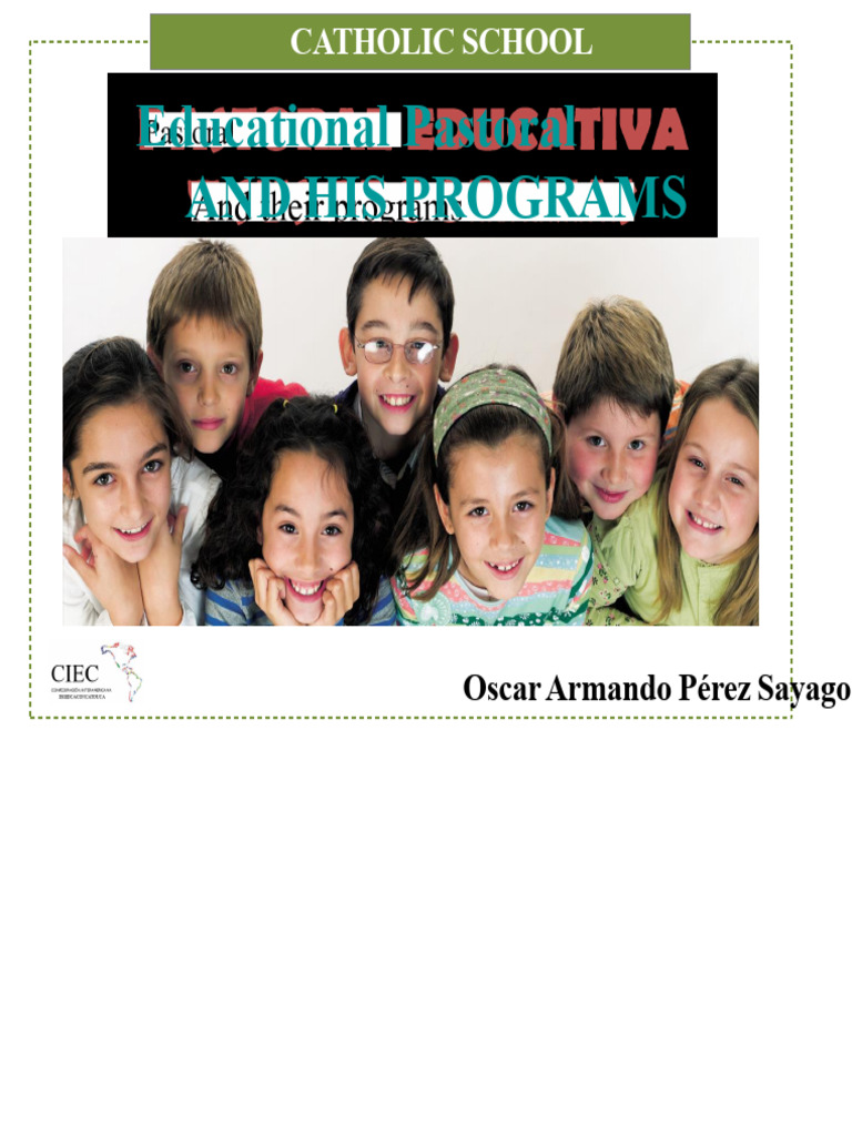 Global Educational Pastoral Plan Overview | PDF | Catholic Church