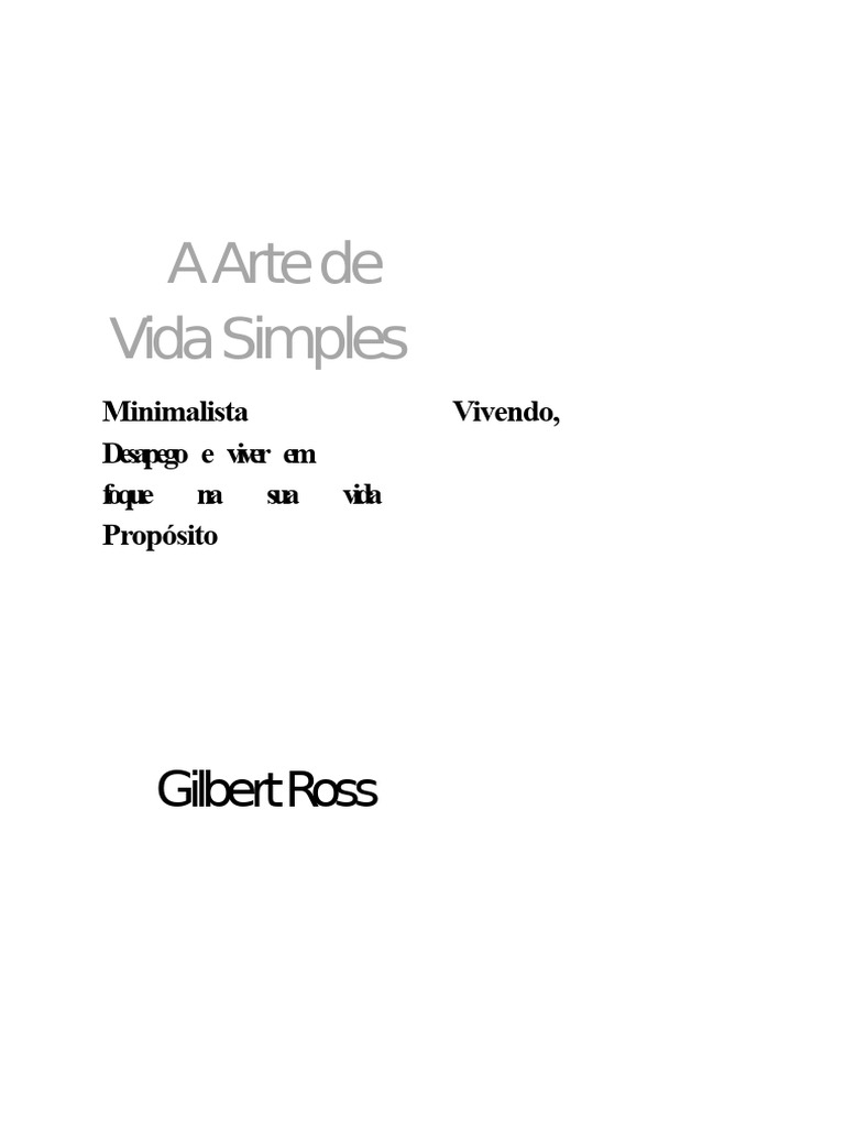 Vida Simples: O Guia do Minimalismo | PDF | Pensamento | Tempo
