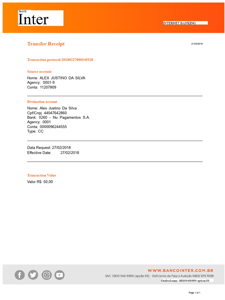 Transfer Slip | PDF