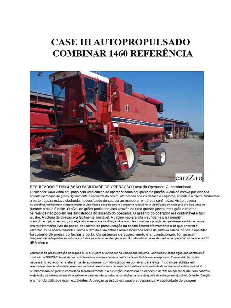 Case IH autopropelido 1460 referência | PDF | Motores