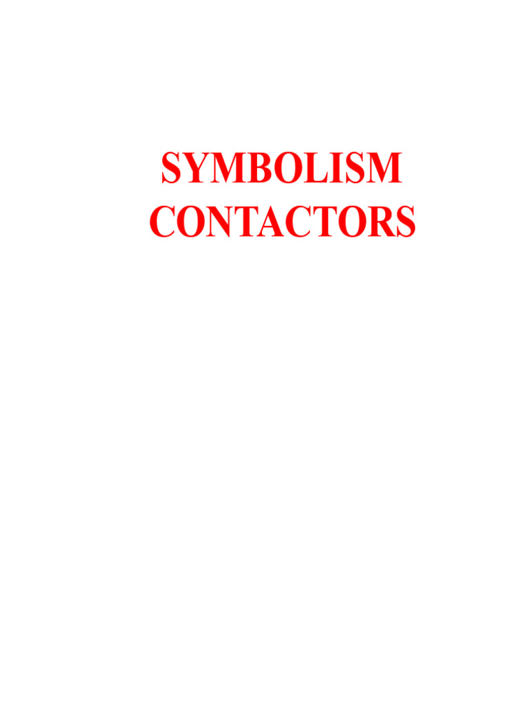 Contactor and Circuit Symbol Guide | PDF