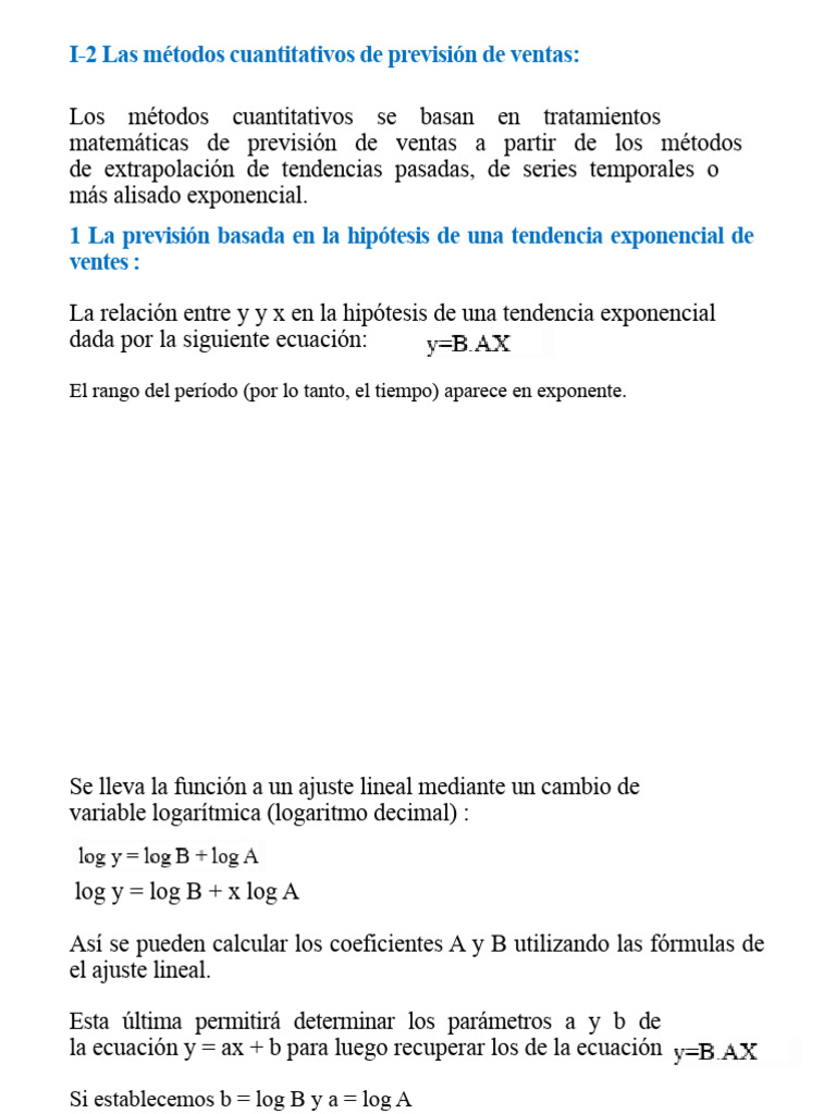4-previsión de ventas con tendencia exponencial | PDF