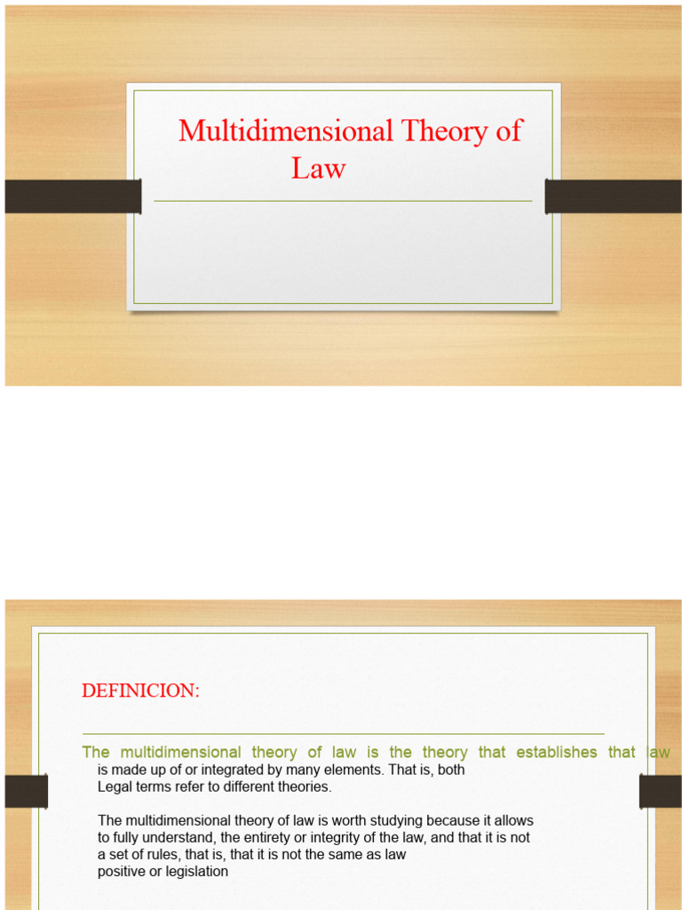 Multidimensional Theory - copy.pptx | PDF | Jurisprudence | Dimension
