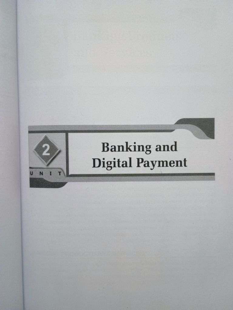 Units-2 Banking and Digital Payment | PDF | Banks | Financial Services