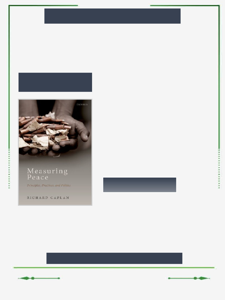 Measuring Peace: Principles, Practices, and Politics Richard Caplan ...