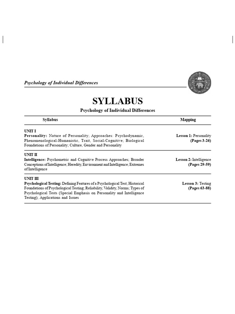 DSC psychology of individual differences | PDF | Extraversion And ...