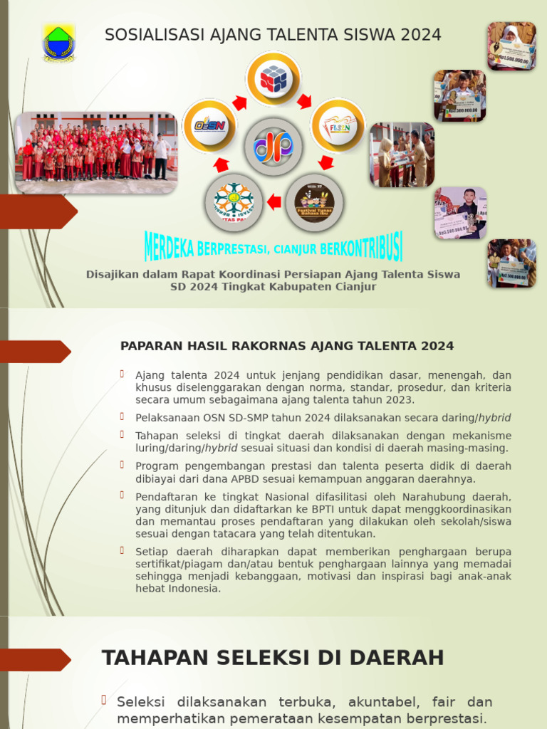 Sosialisasi Ajang Talenta Siswa 2024 | PDF