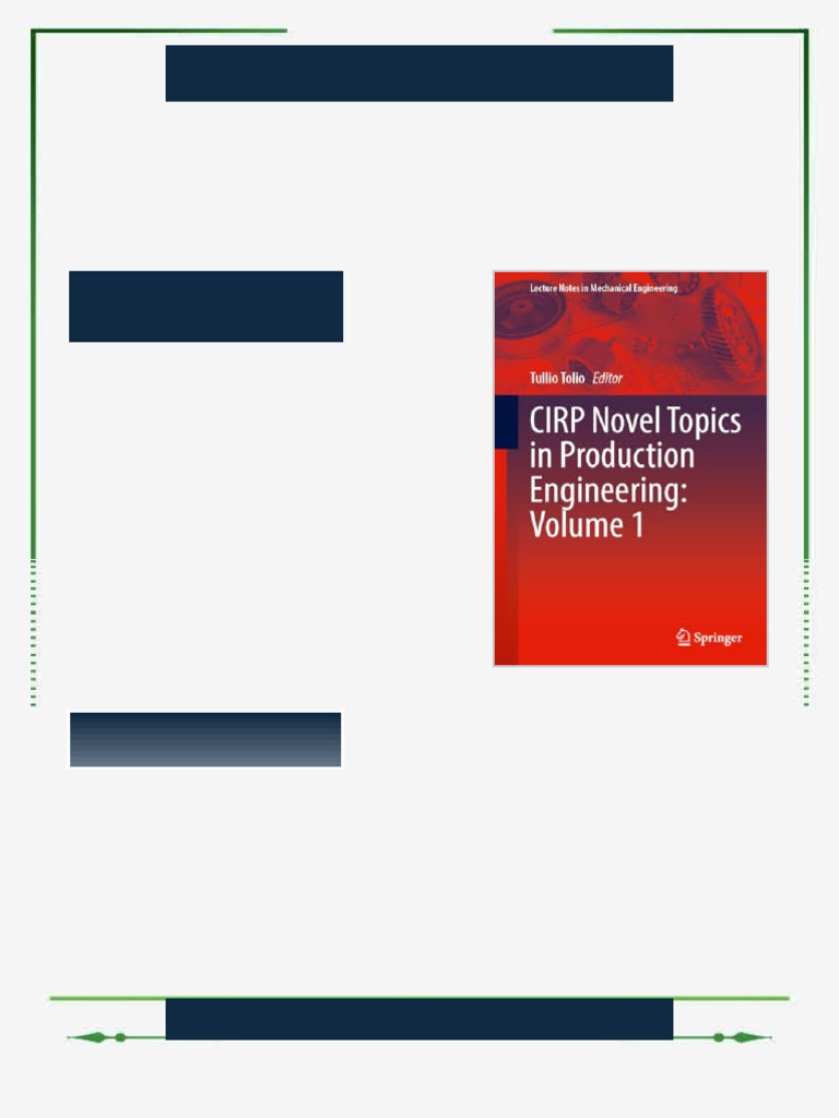 CIRP Novel Topics in Production Engineering: Volume 1 (Lecture Notes in ...