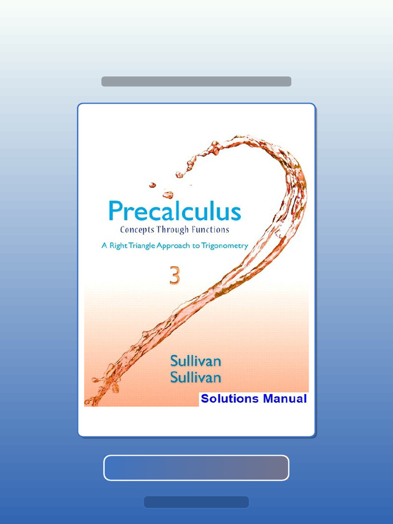 Precalculus Concepts Through Functions a Right Triangle Approach to ...