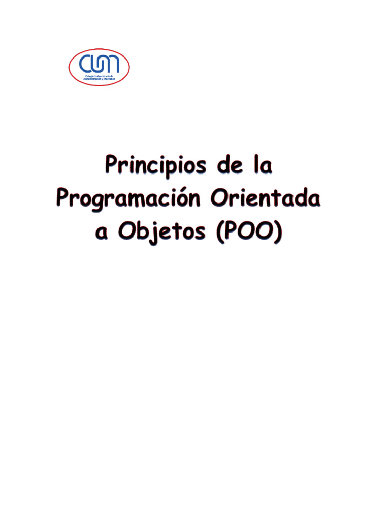 Principios de La Programación Orientada A Objetos (POO) | PDF ...