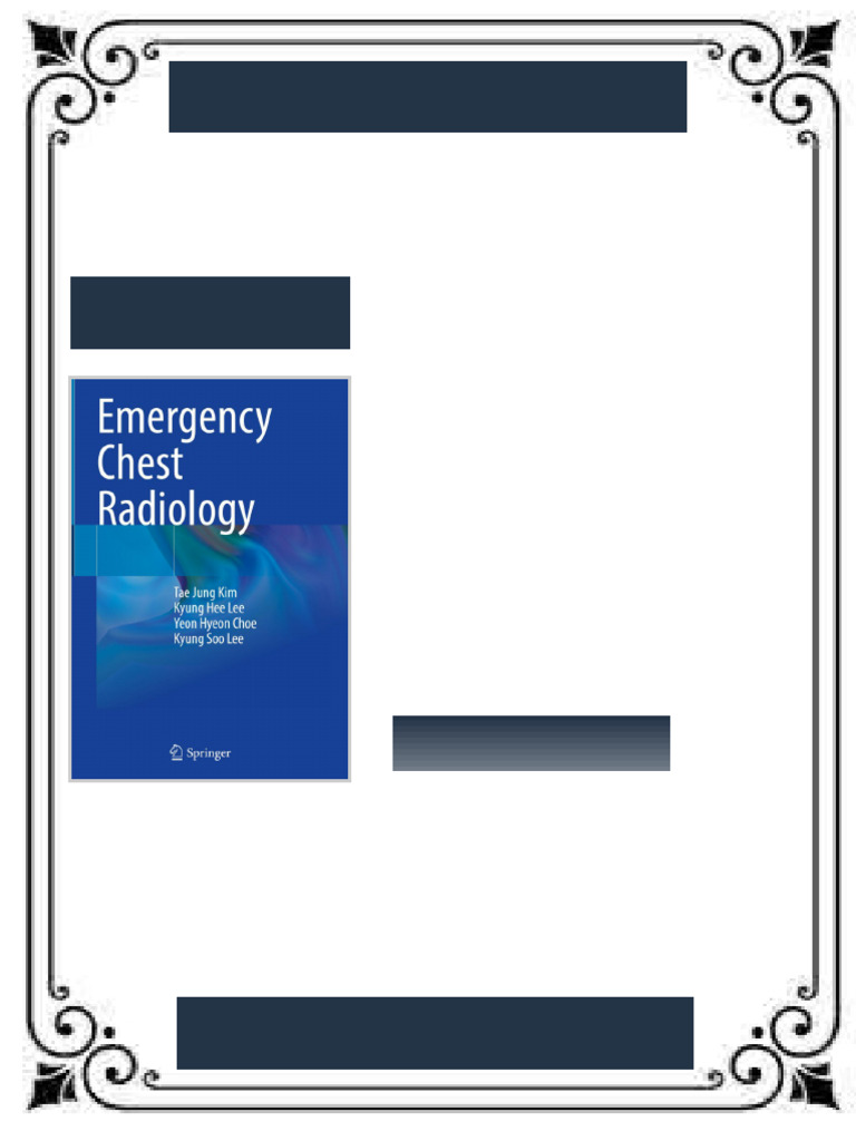 Emergency Chest Radiology 1st edition by Tae Jung Kim,Kyung Hee Lee ...