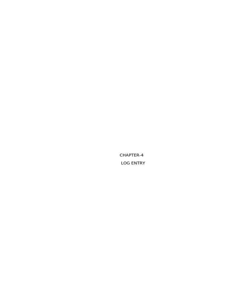 LOG ENTRY CHAPTER -4 | PDF | Expense | Accounting