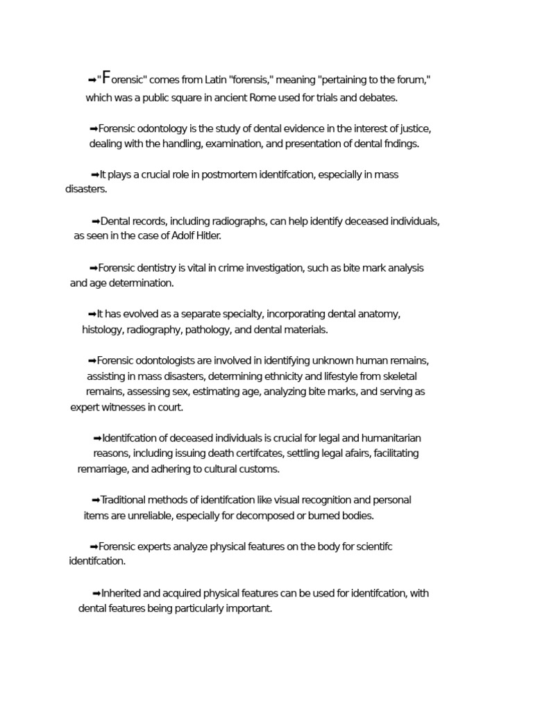 Forensic Odontology: Identification Techniques | PDF | Autopsy ...