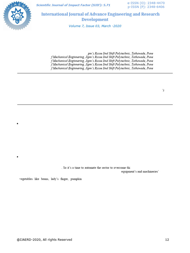 Design and Fabrication of Automated Seed Sowing Machine | PDF | Plough ...