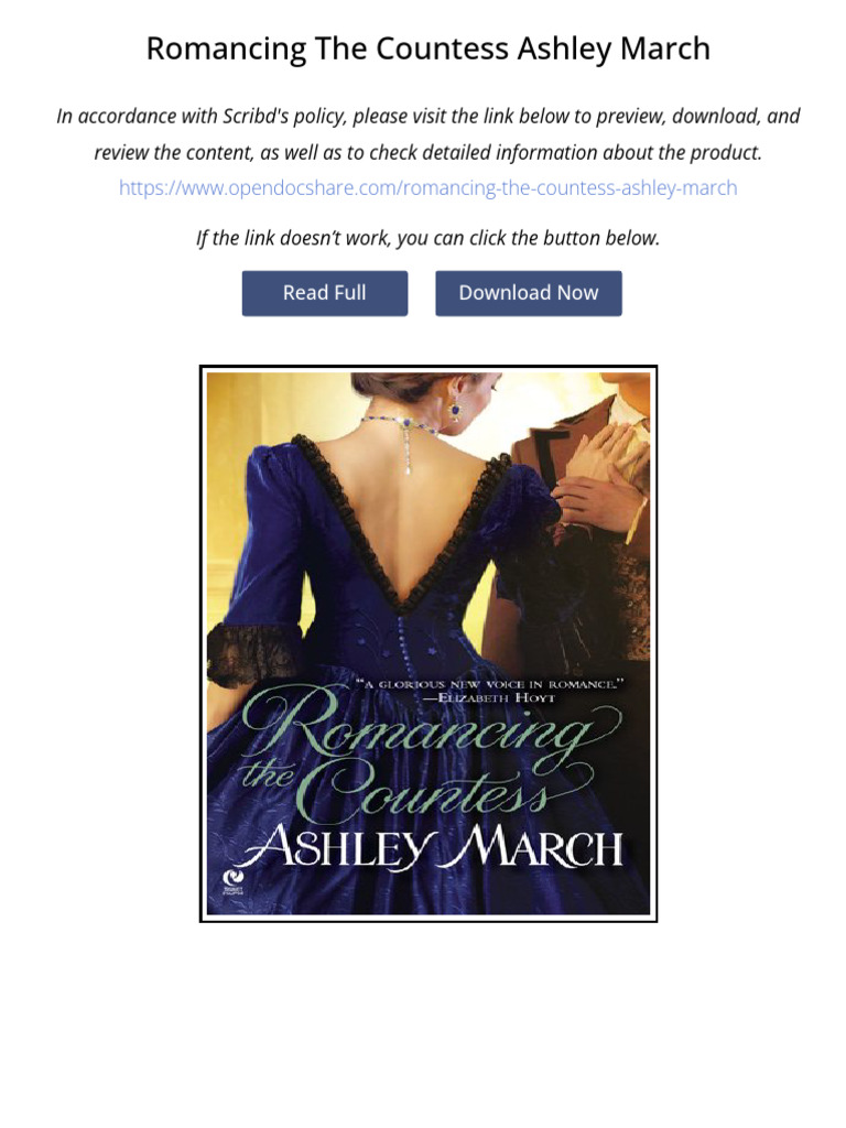 Romancing the Countess Ashley March | PDF | Romance Novels