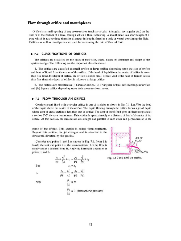 flow through orifice mouthpiece weirs notches | PDF