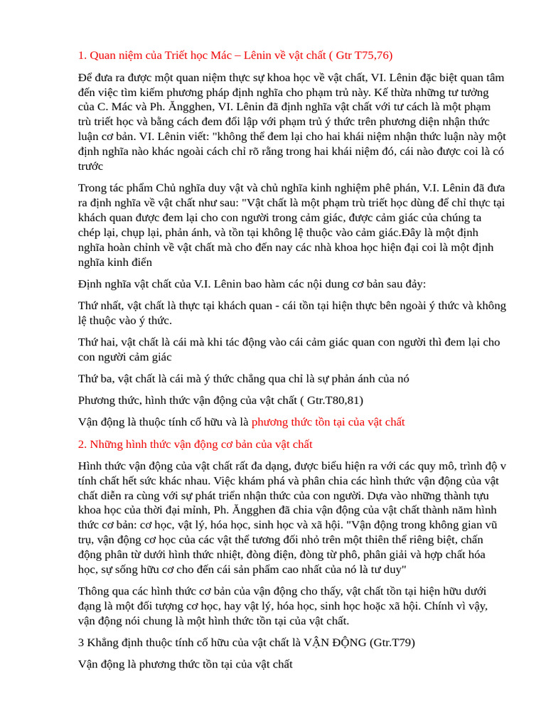 Quan Niệm Của Triết Học Mác | PDF