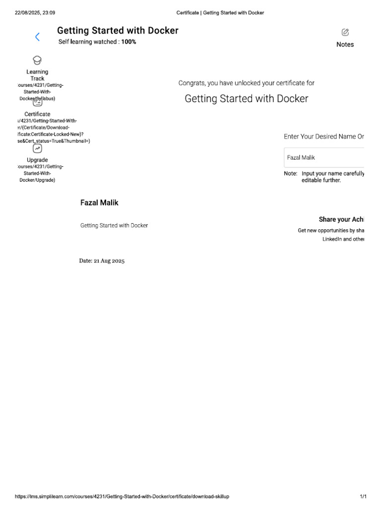 Docker Certificate | PDF