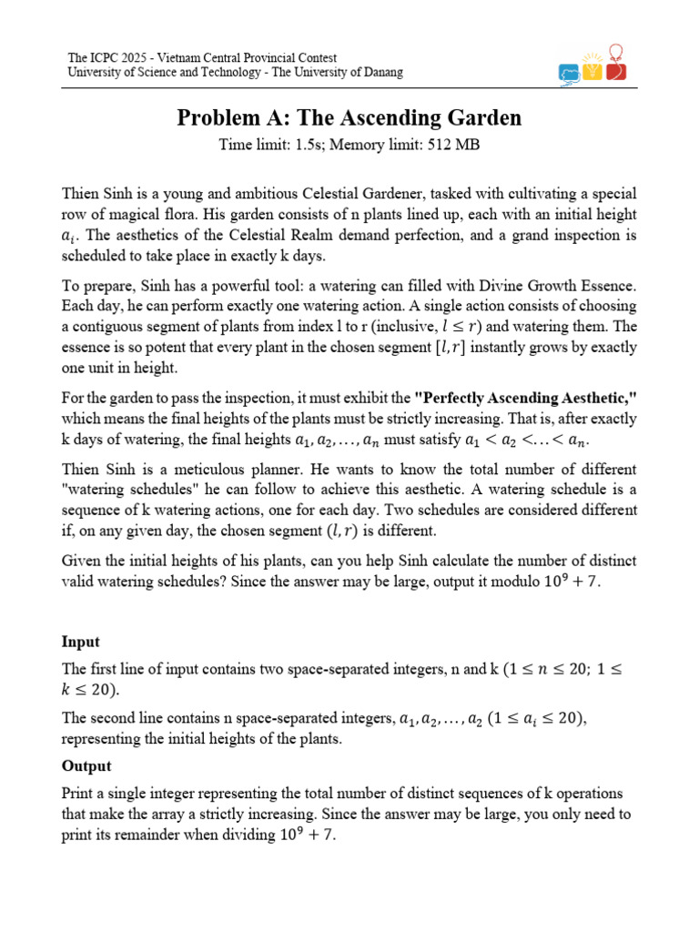 _ICPCCentral2025 | PDF | Permutation | Discrete Mathematics