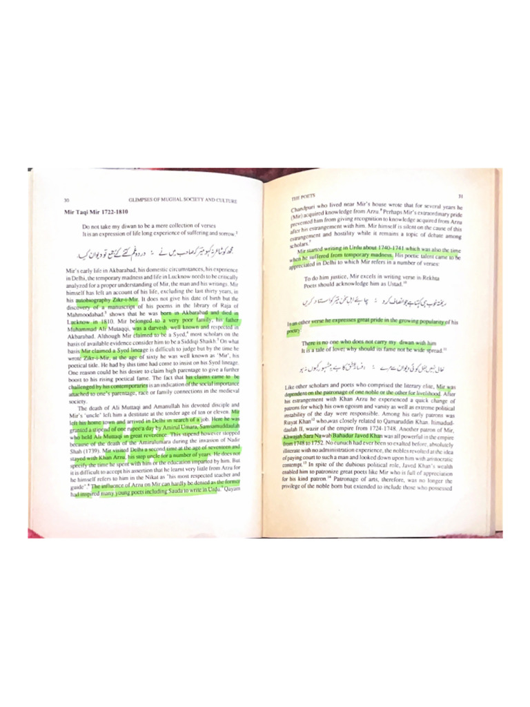 Mir Taqi Mir and Sauda | PDF