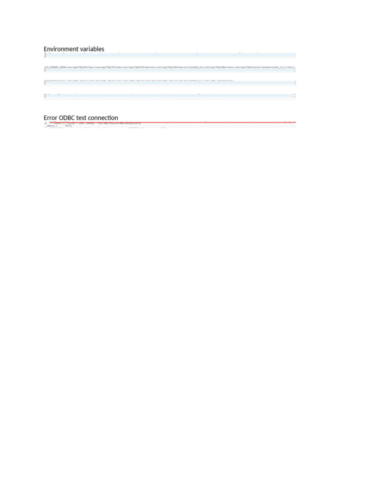 ODBC Test Connection and Environment Variables | PDF