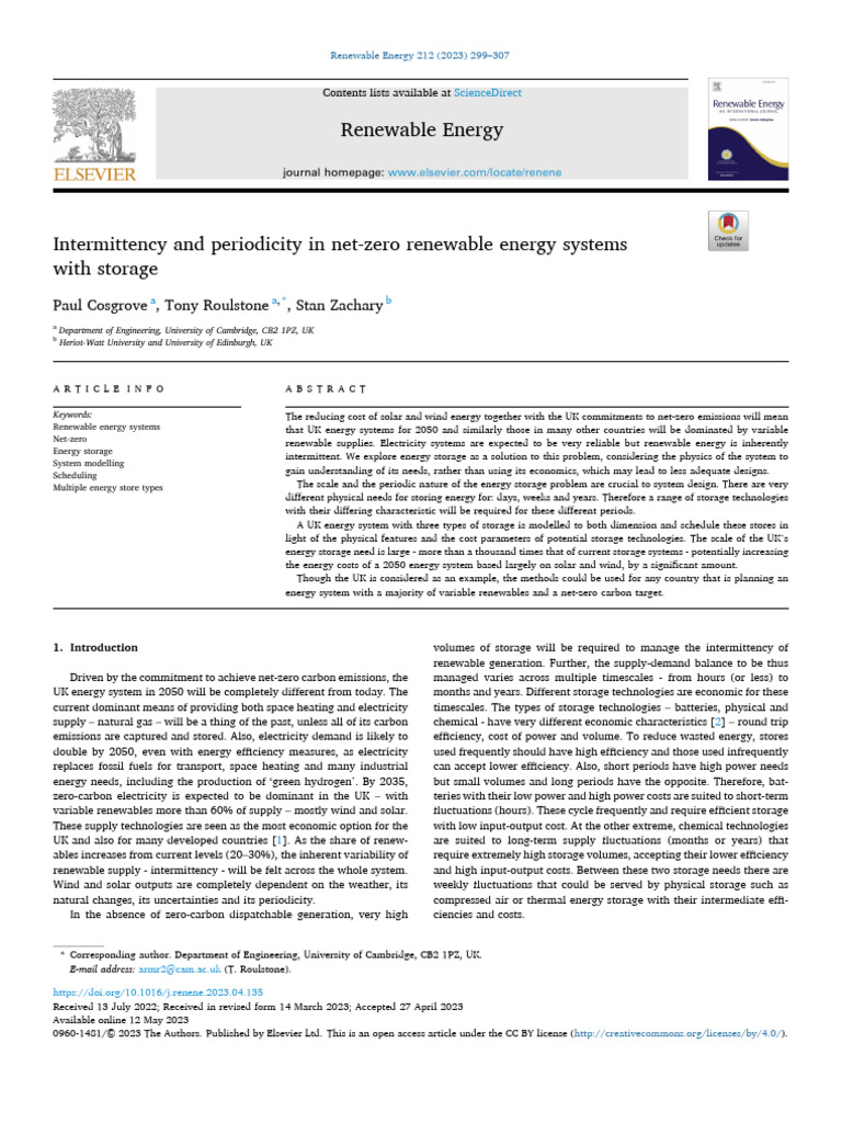 Intermittency and Periodicity in Net Zero Renewable Energy 2023 ...