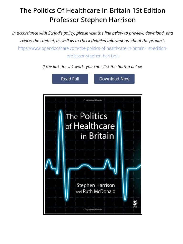 The Politics of Healthcare in Britain 1st Edition Professor Stephen ...