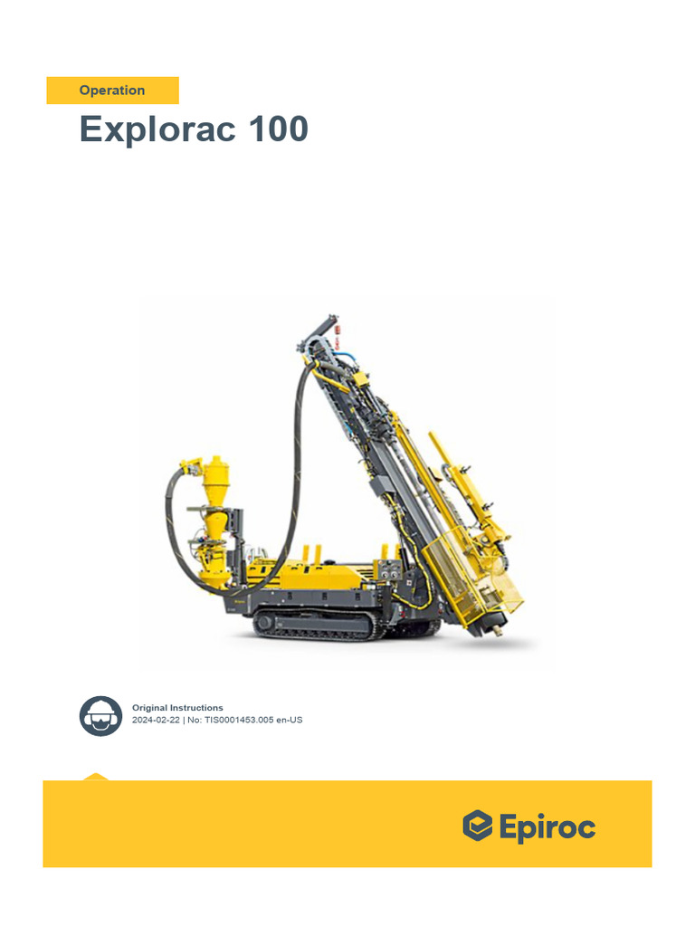 Explorac 100 Operation Manual Guide | PDF | Drill | Pump