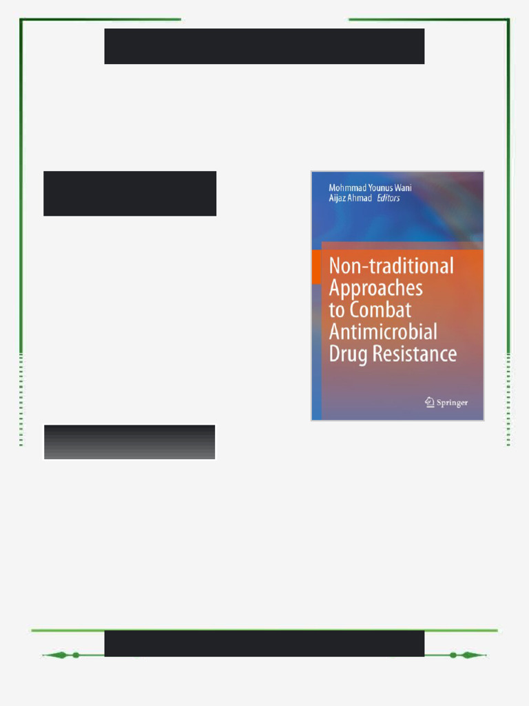 Non traditional Approaches to Combat Antimicrobial Drug Resistance 1st ...