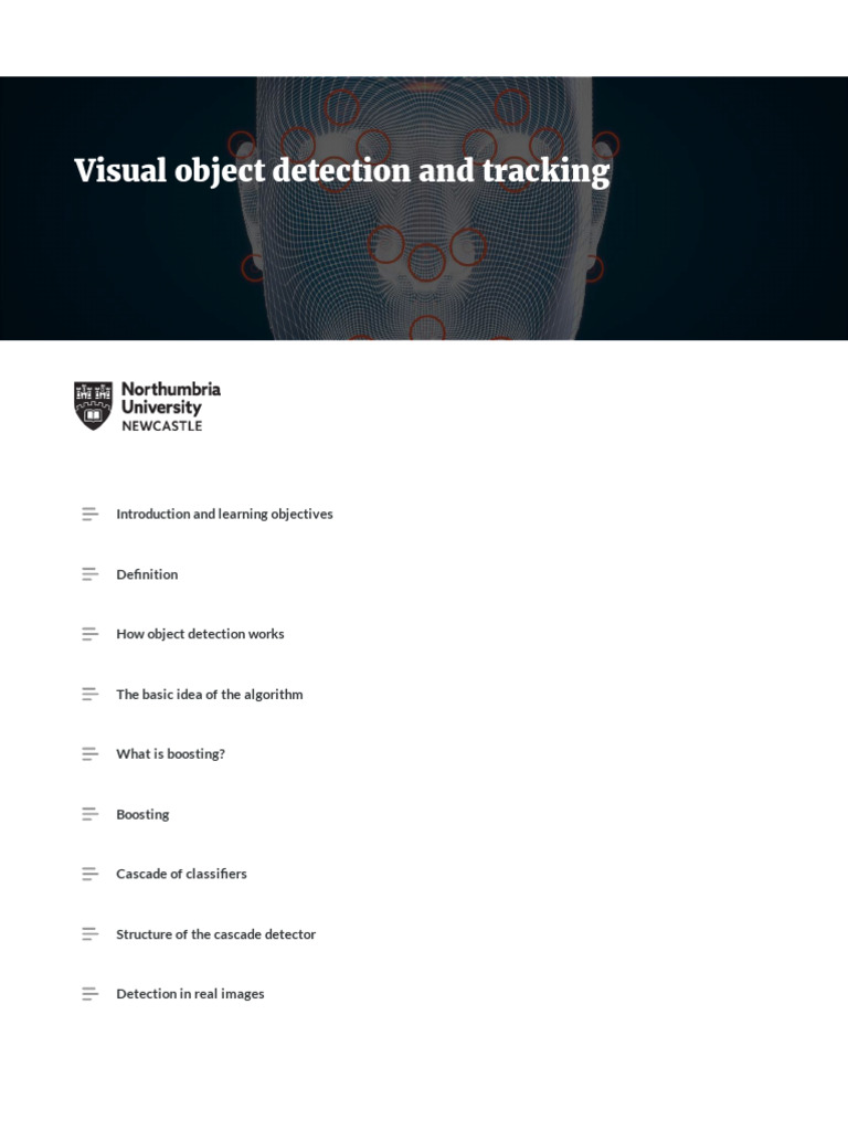 Week 9 Visual object detection and tracking | PDF | Computer Vision