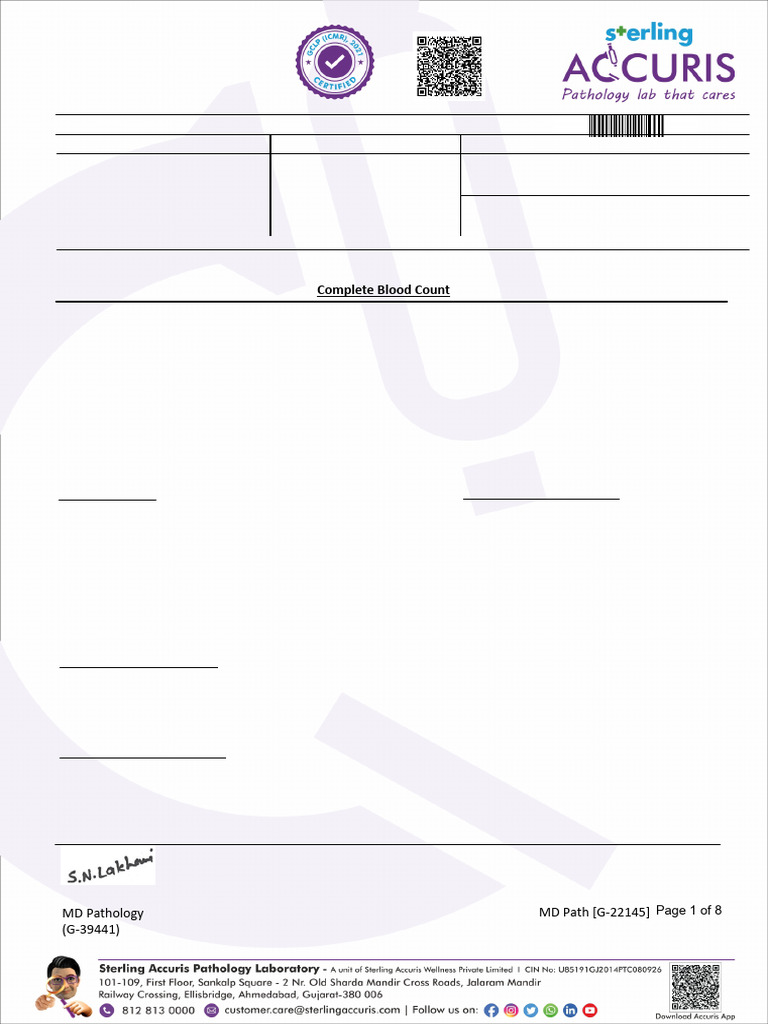 Mr. Keval Patel's Blood Test Report | PDF | Medicine | Body Fluids