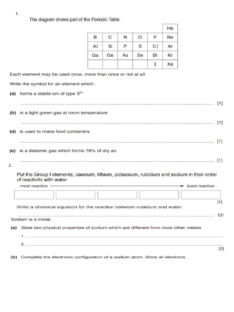 Gp1 N Gp7 and Arrangement Worksheet - 9 | PDF