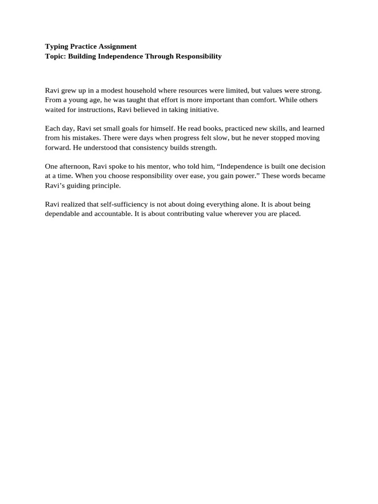 Typing Practice Assignment 2 A4 | PDF