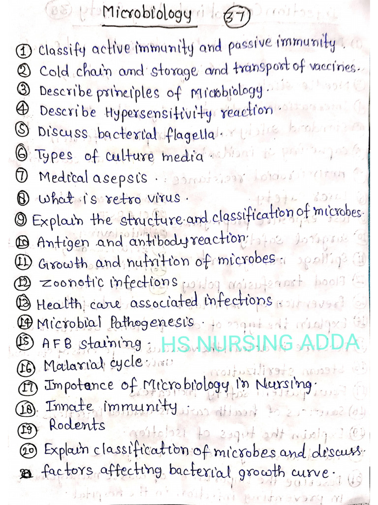 Microbiology and Infection Control Imp | PDF