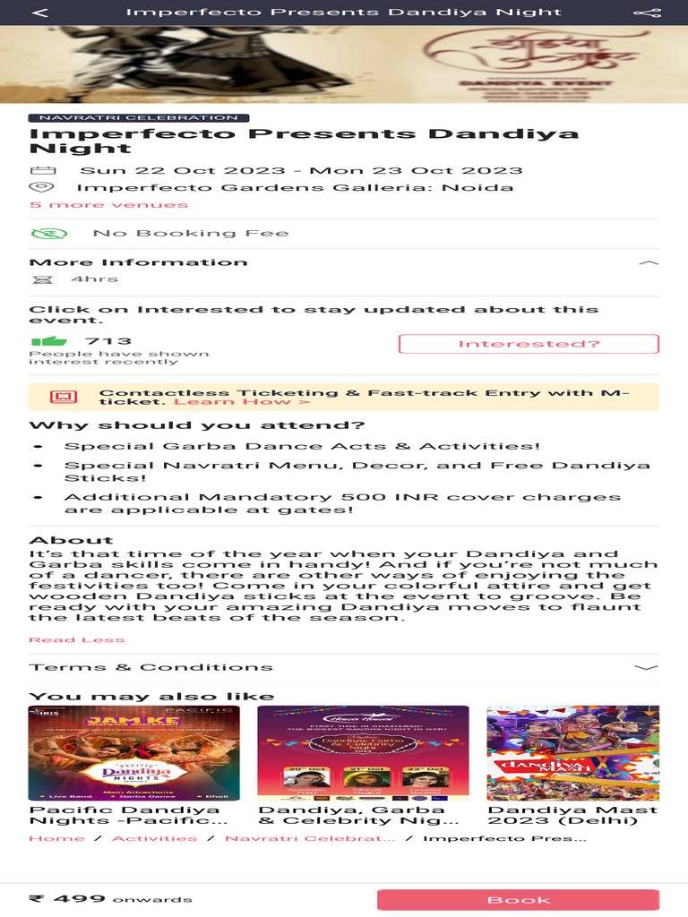 Imperfecto Presents Dandiya Night Navratri Tickets Delhi-NCR ...