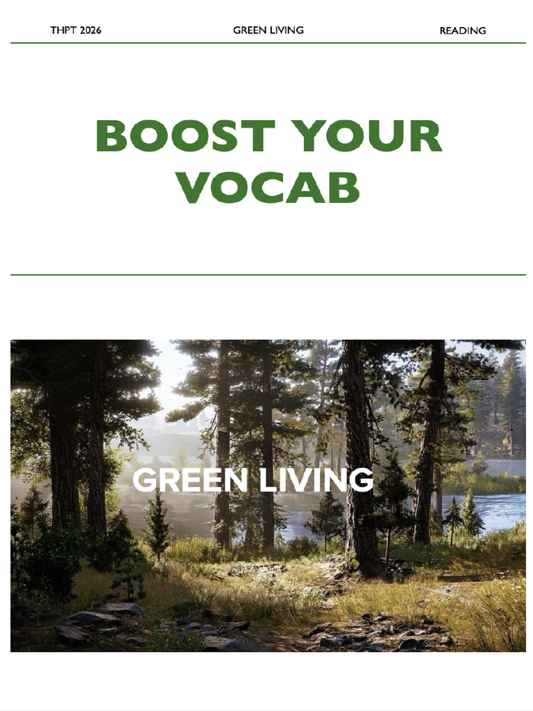 Unit 3 Green Living | PDF