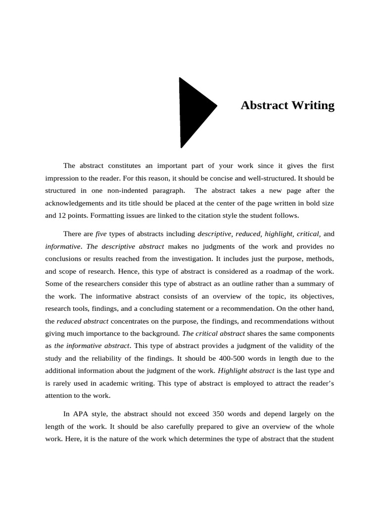 Abstract Writing Handout for research writing | PDF | Abstract (Summary)