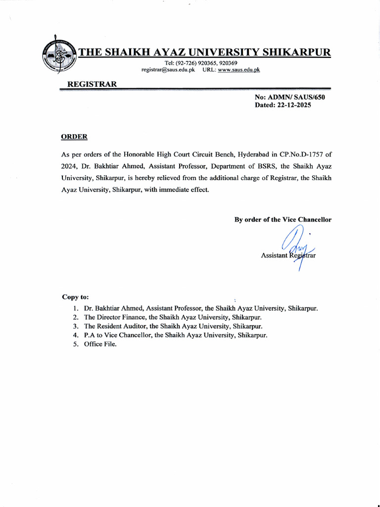 Relieving Order Form The Additional Charges | PDF