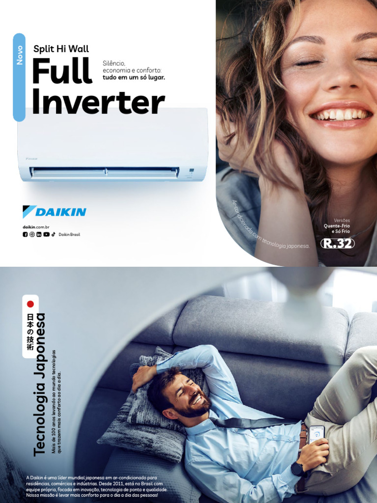 Split Hiwall Daikin Full Inverter | PDF | Ar condicionado