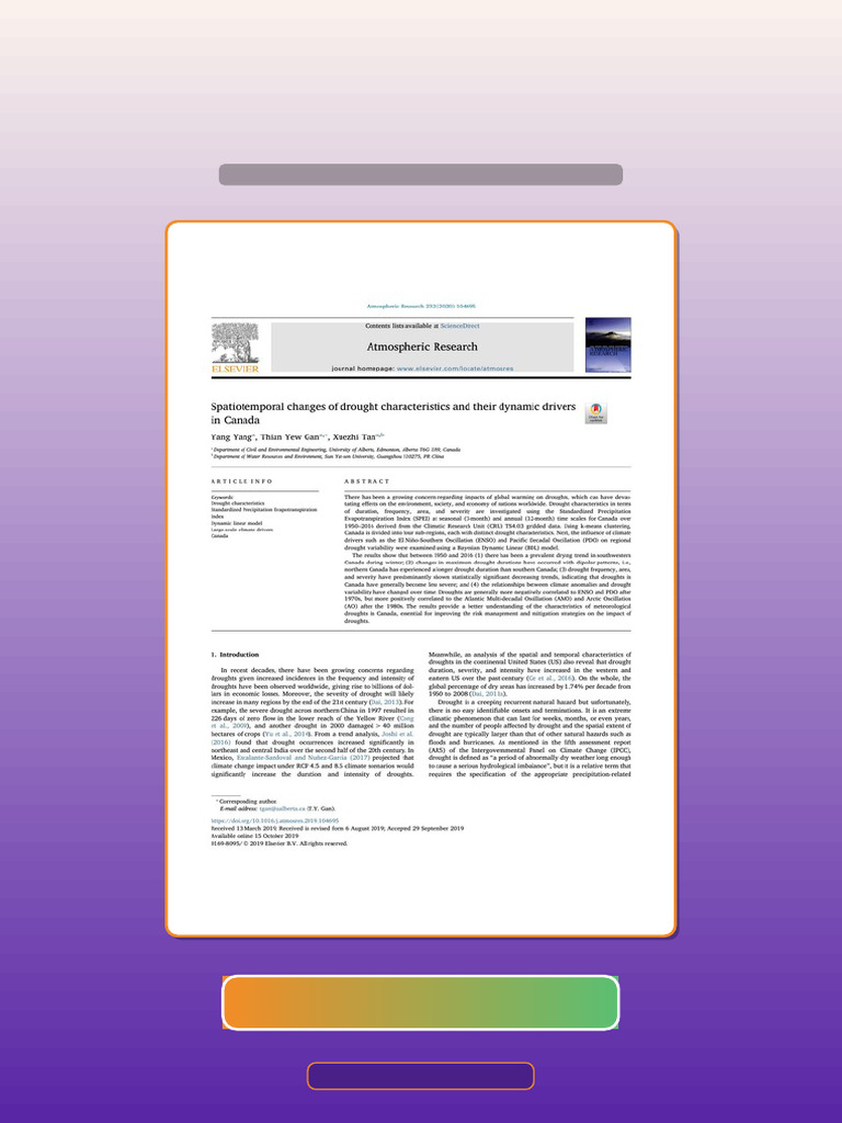 Test Bank for Spatiotemporal Changes of Drought Characteristics and ...