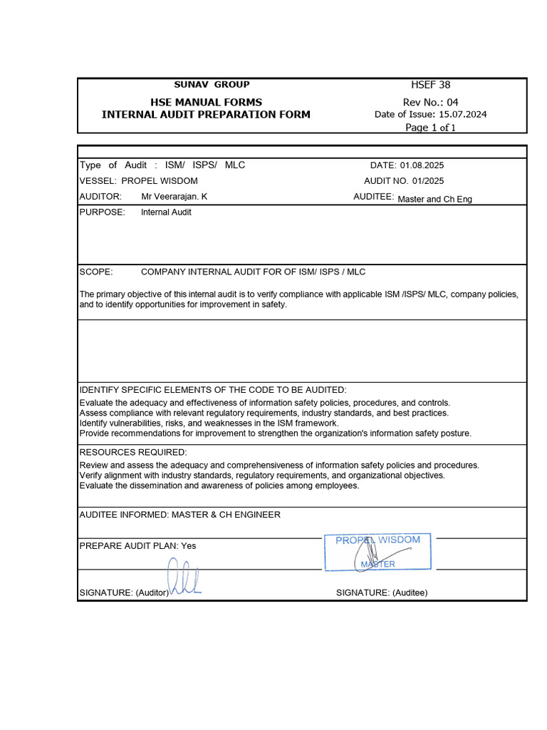 HSEF 38 - ISM Internal Audit Wisdom | PDF | Audit | Internal Audit