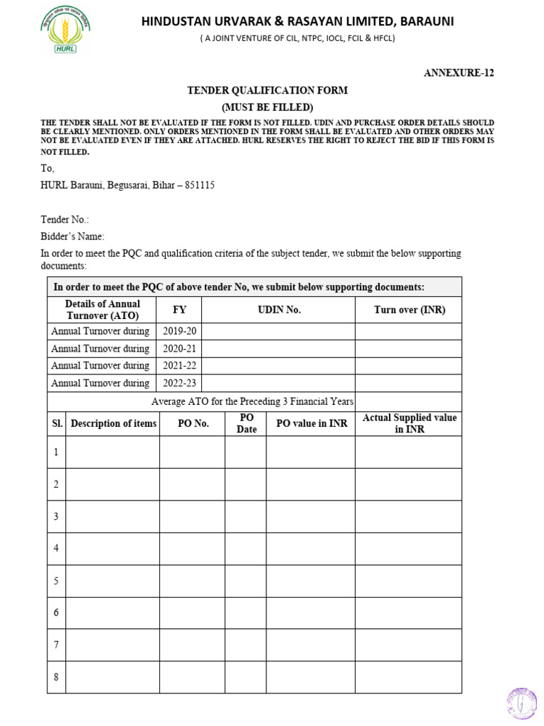 Hurl Annexure 12 | PDF