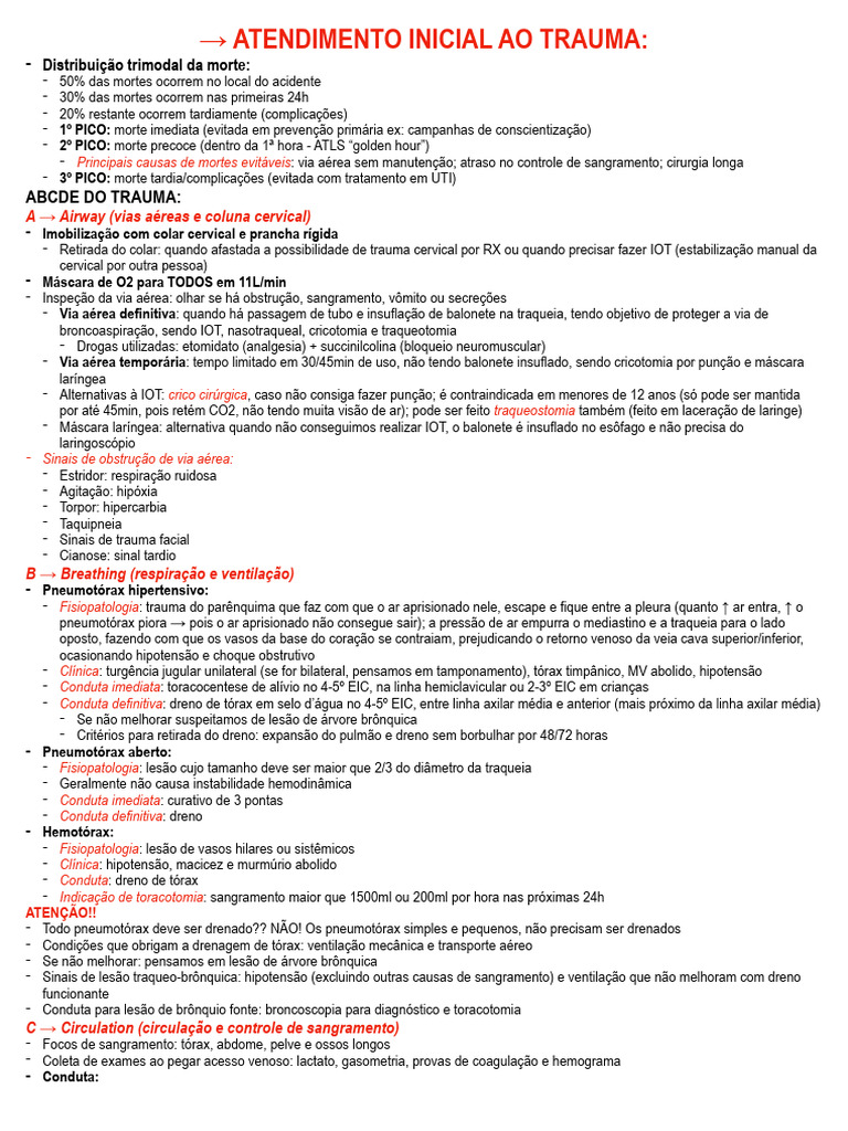 Abcde Do Trauma | PDF | Especialidades médicas | Medicina Clínica