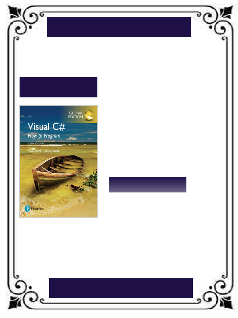 Visual C# How to Program 6th Edition Paul Deitel eBook optimized pdf ...