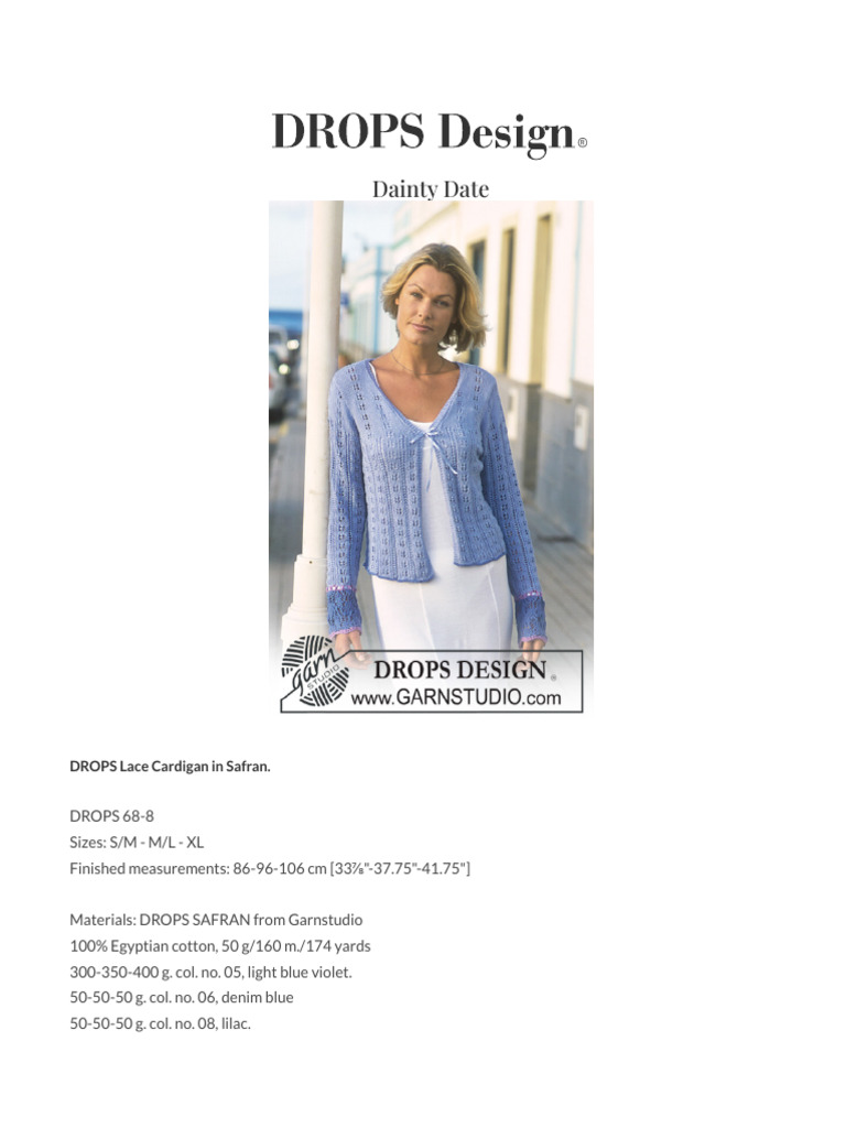 Dainty Date: DROPS 68-8 - Free Knitting Patterns by DROPS Design | PDF ...