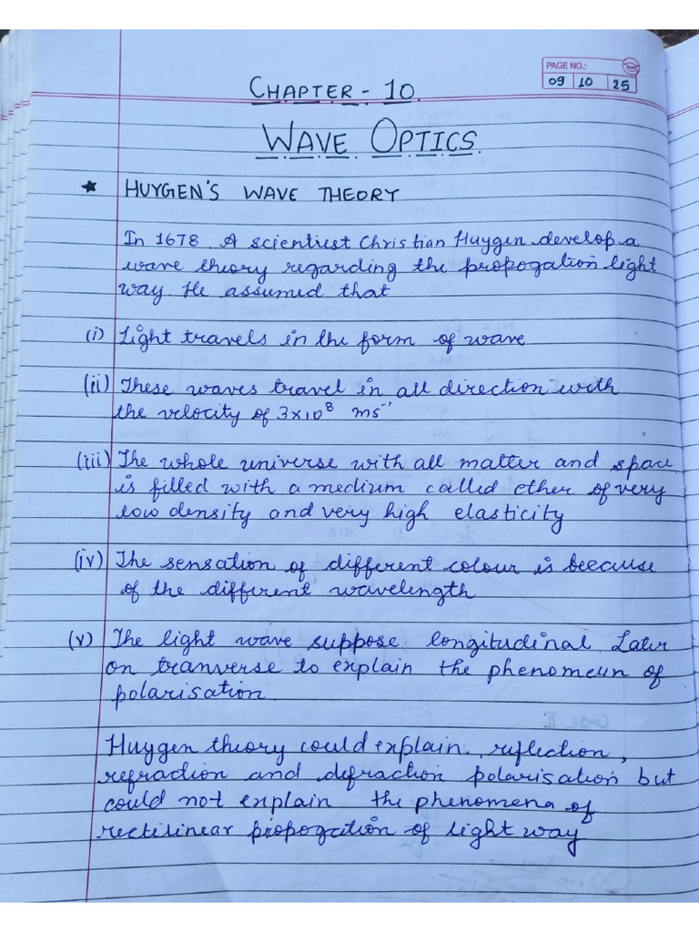 Physics Ch10 Wave Optics | PDF