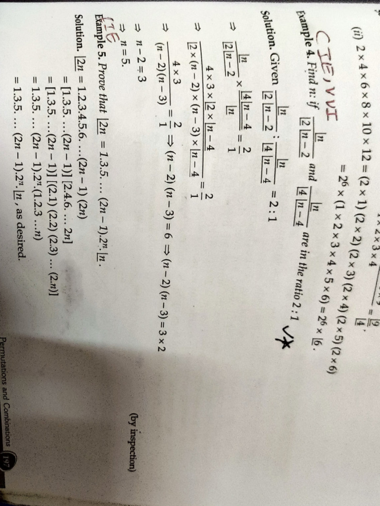 Permutations and Combinations Ch 7 CIE Ques | PDF