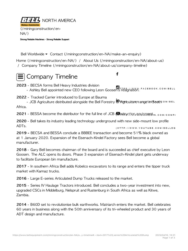Bell US Mining & Construction | PDF | Motor Vehicle | Industrial Equipment